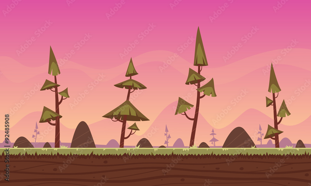 Cartoon Game Background Stock Vector | Adobe Stock
