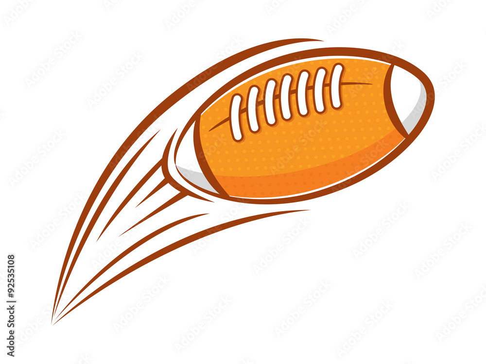 flying rugby ball Stock Vector | Adobe Stock
