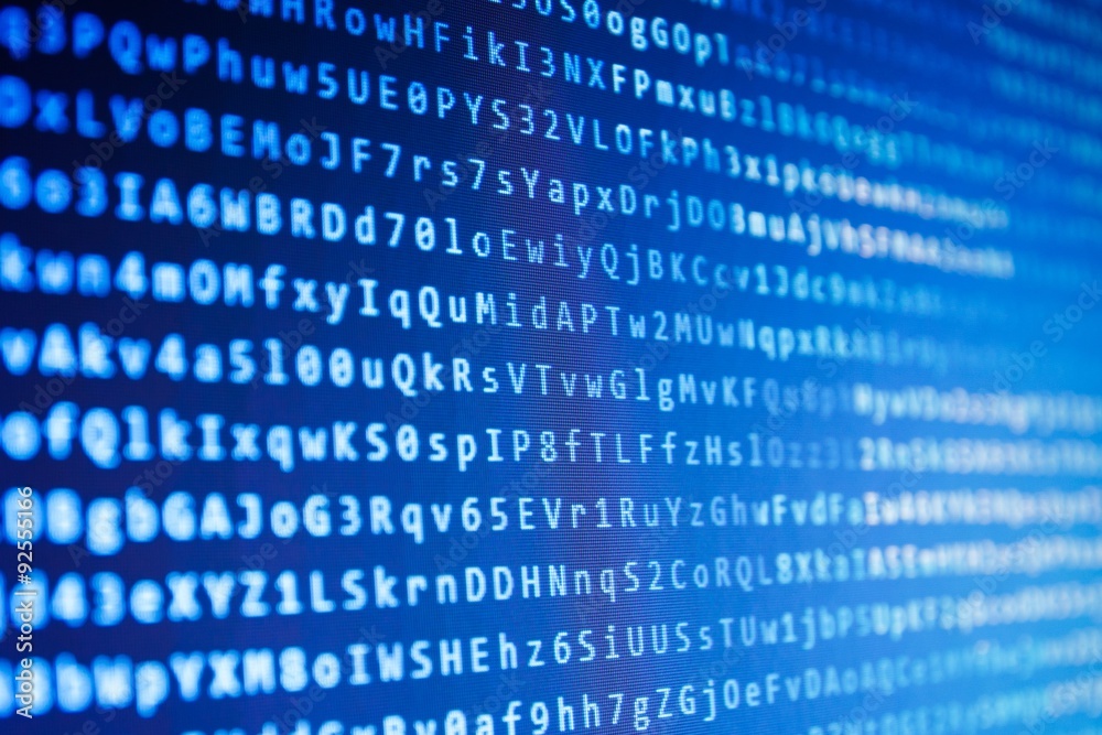 Computer digital background. Hi-tech modern screen of data, digits and ...