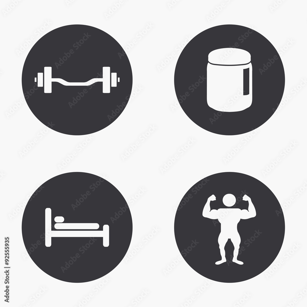 Vector modern sport icons set Stock Vector | Adobe Stock