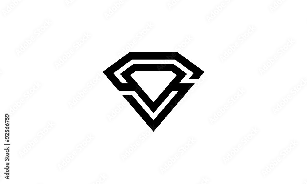 initial S with diamond logo design concept Stock Vector | Adobe Stock