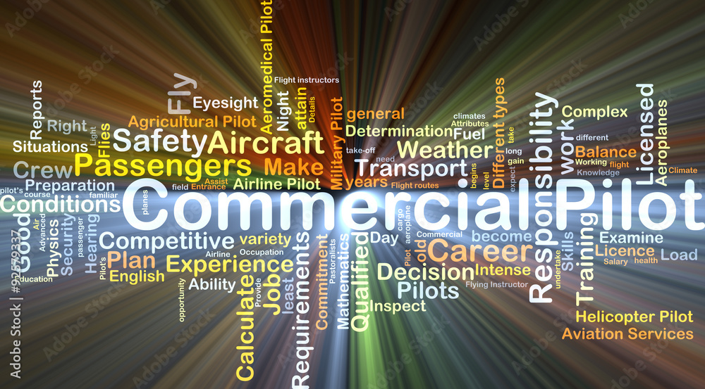 Commercial pilot background concept glowing Stock Illustration | Adobe ...