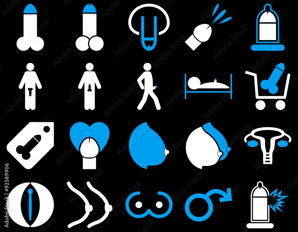 Sexual adult bicolor icons Stock Vector | Adobe Stock