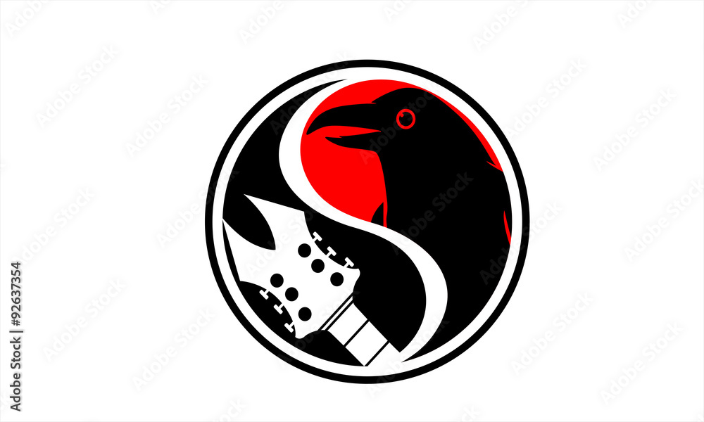 crow bird singing loud Stock Vector | Adobe Stock