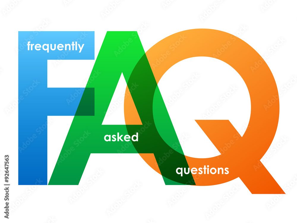 "FAQ" overlapping vector letters icon Stock Vector | Adobe Stock