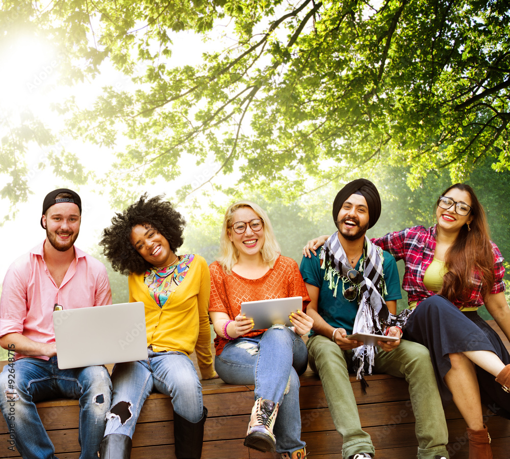 Teenagers Young Team Together Cheerful Concept Stock Photo | Adobe Stock