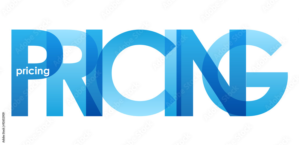 “PRICING” overlapping vector letters Stock Vector | Adobe Stock