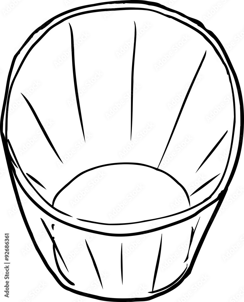 Top View Outlined Glass Stock Vector | Adobe Stock