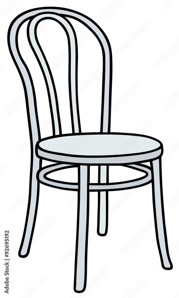 Classic white wooden chair / Hand drawing, vector vector de Stock ...