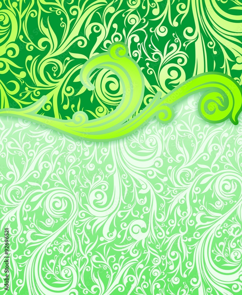 cover batik abstract on swirl green Stock Vector | Adobe Stock