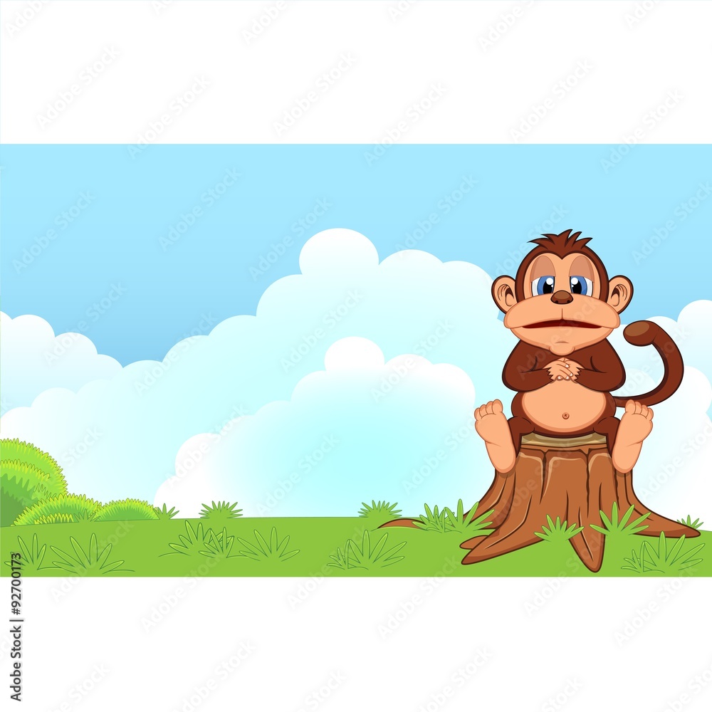 Fat Monkey Clipart Image