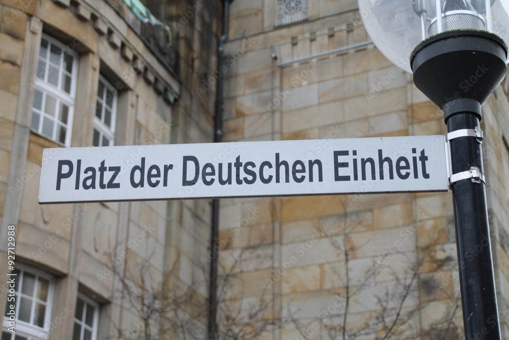 Der Platz der Deutschen Einheit Stock Photo | Adobe Stock