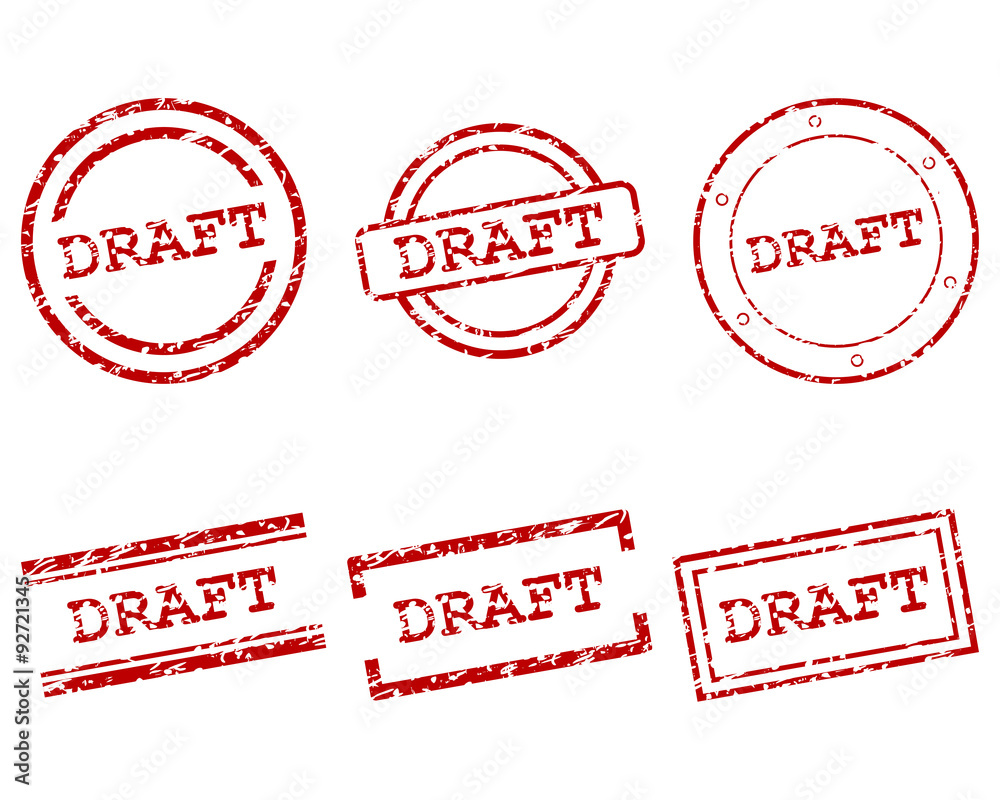 Draft Stempel Stock-Vektorgrafik | Adobe Stock