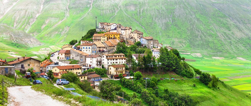 Poster Castelluccio Di Norcia one Of The Most Beautiful Villages In Poster Castelluccio Di Norcia one Of The Most Beautiful Villages In