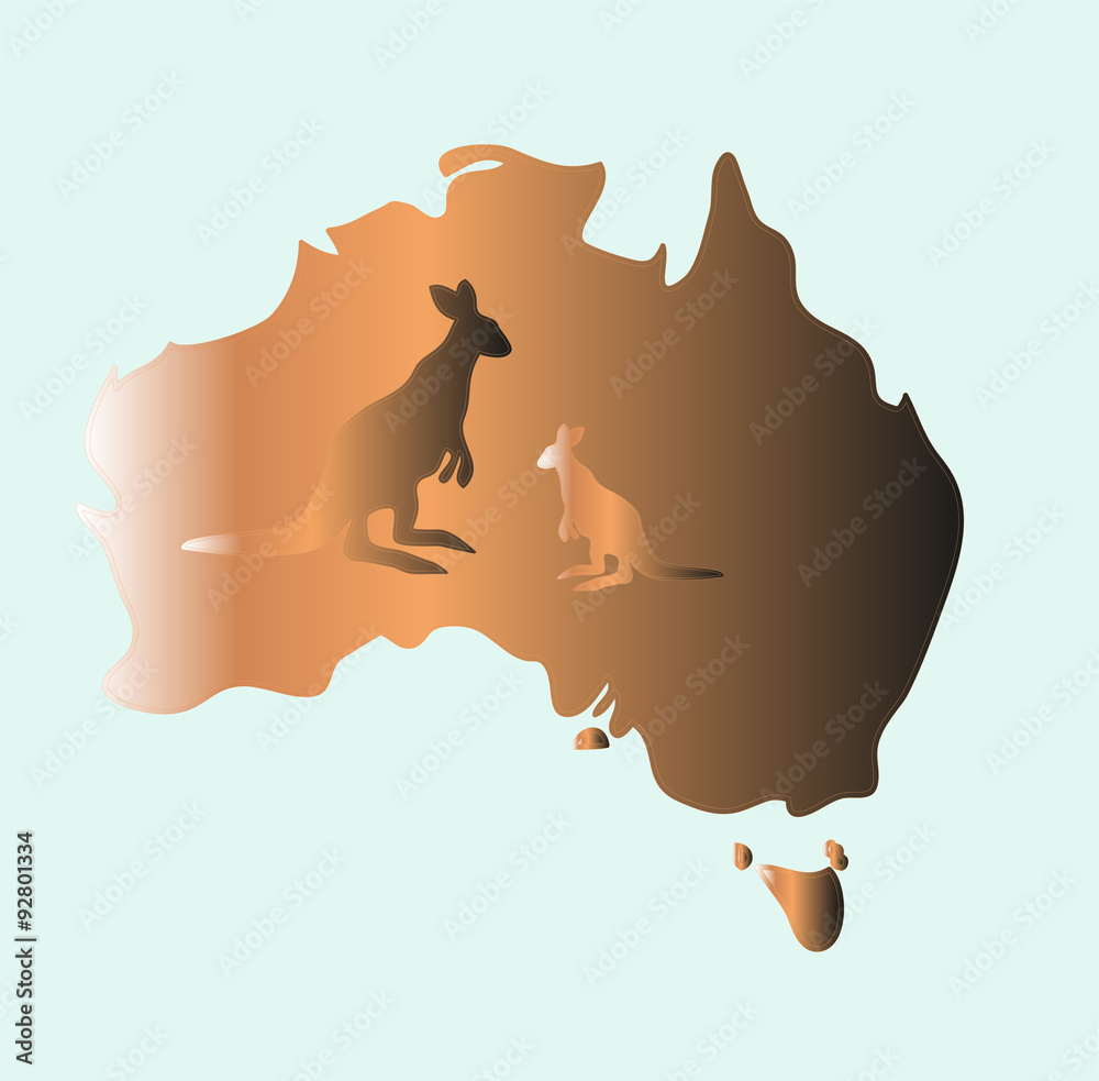 vector illustration of Australia silhouette Stock Vector | Adobe Stock