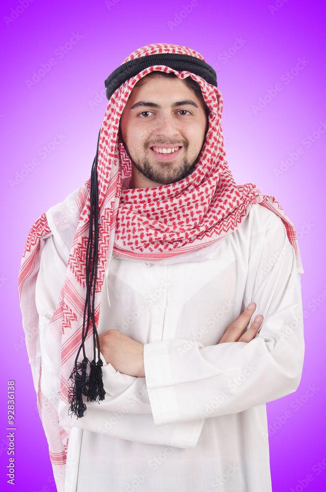 Young arab isolated on the white background Stock Photo | Adobe Stock
