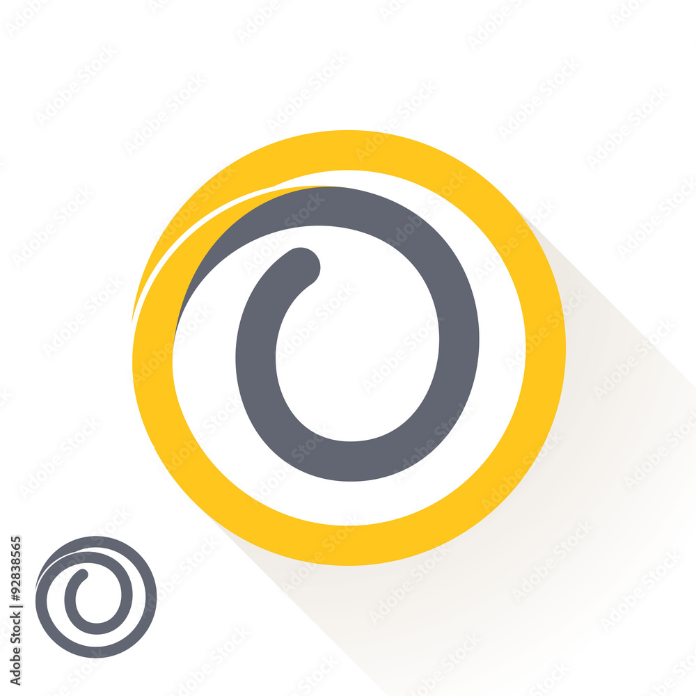 O letter with round line logo. Stock Vector | Adobe Stock