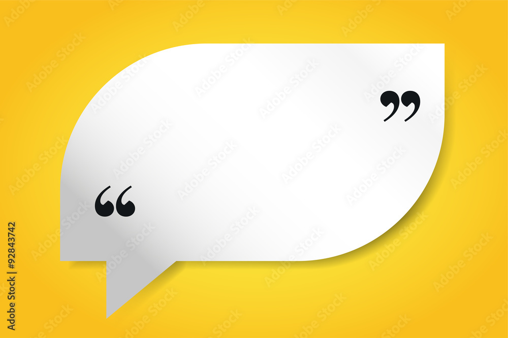 Quote blank template bubble empty design Stock Vector | Adobe Stock