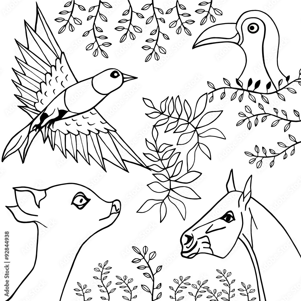 All Animals Together Drawing