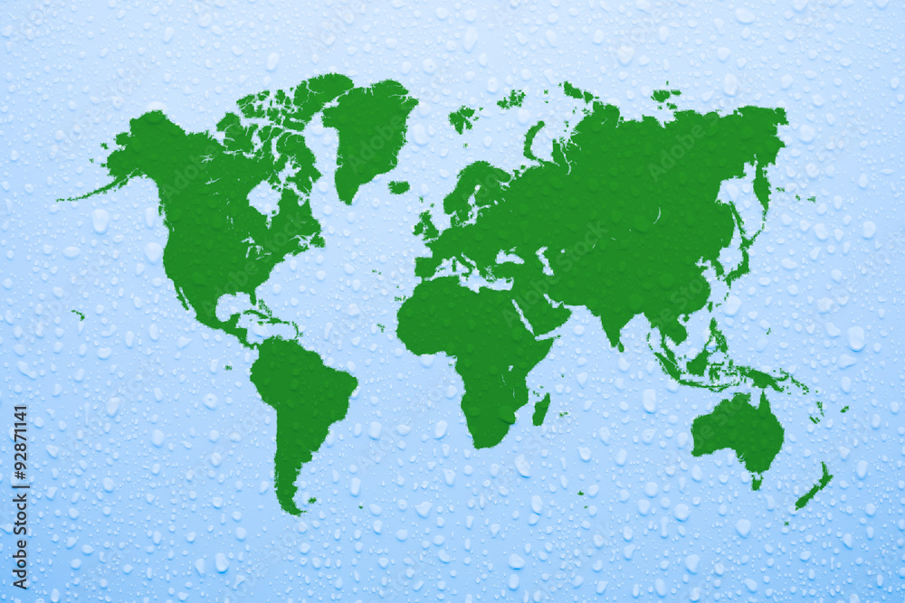 Water saving concept world map Stock Illustration | Adobe Stock