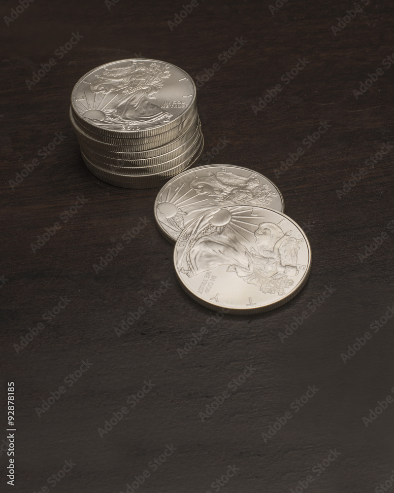 Silver Coins Stock Photo | Adobe Stock