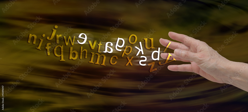 Understanding Dyslexia Website Banner - female hand with the alphabet ...