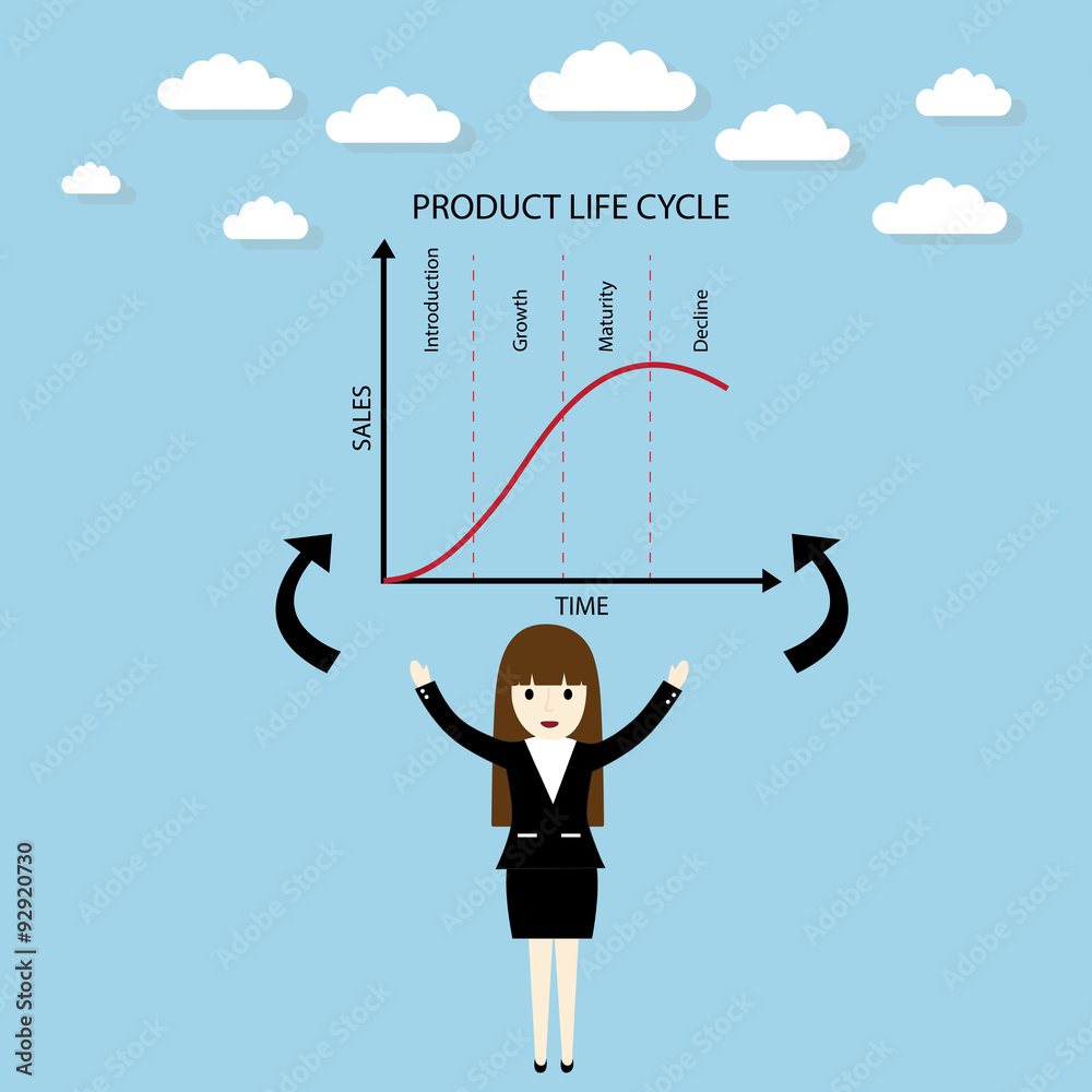product life cycle chart Stock Vector | Adobe Stock