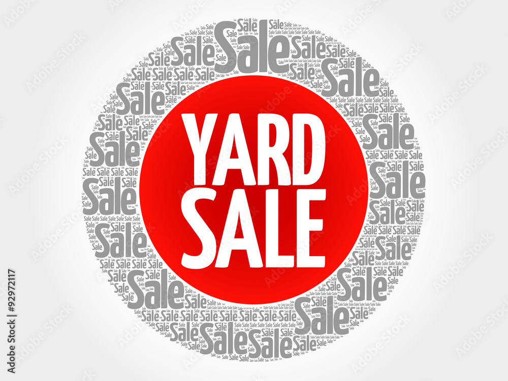 YARD SALE stamp vector words cloud, business concept background Stock ...