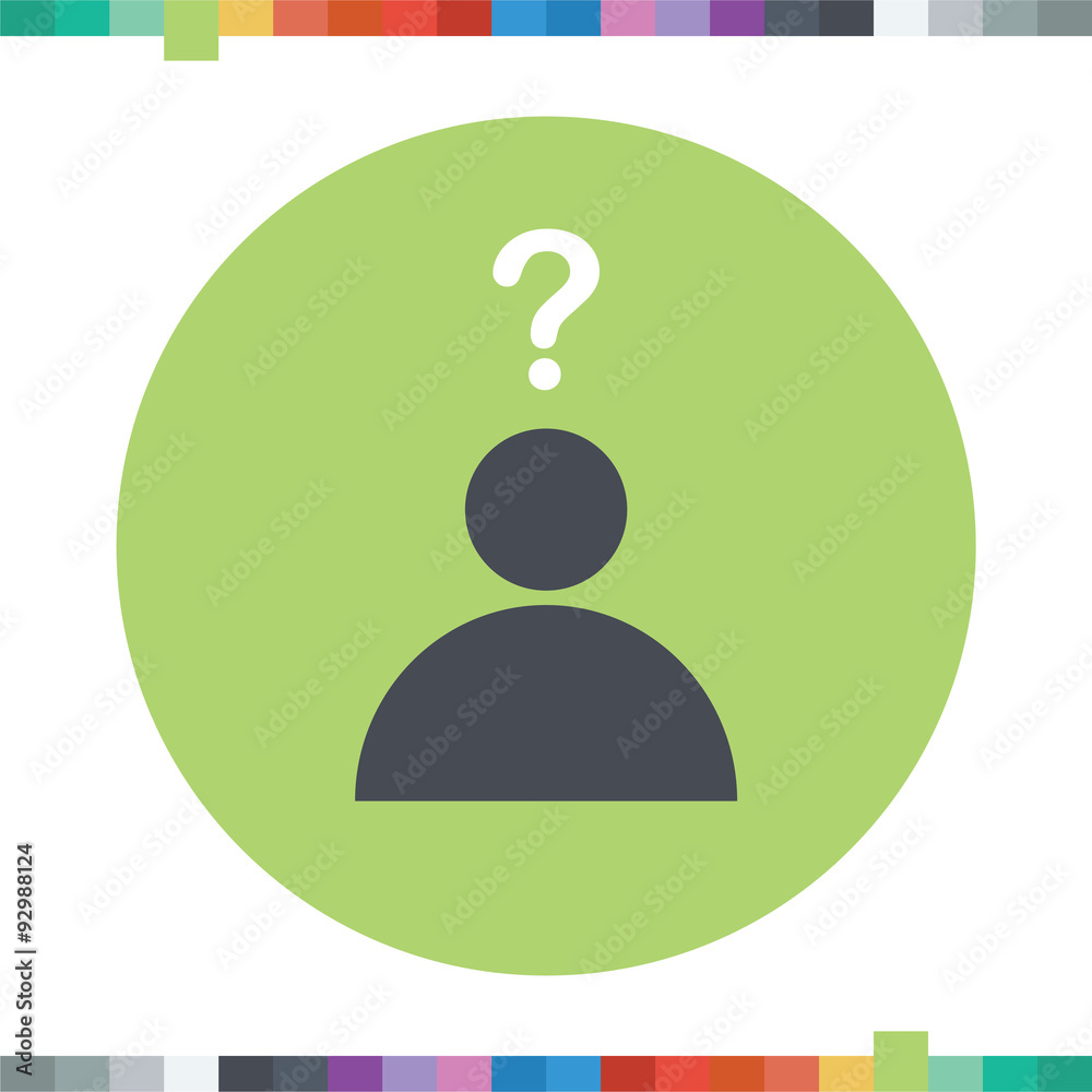 Avatar with a question mark icon. Stock Vector | Adobe Stock