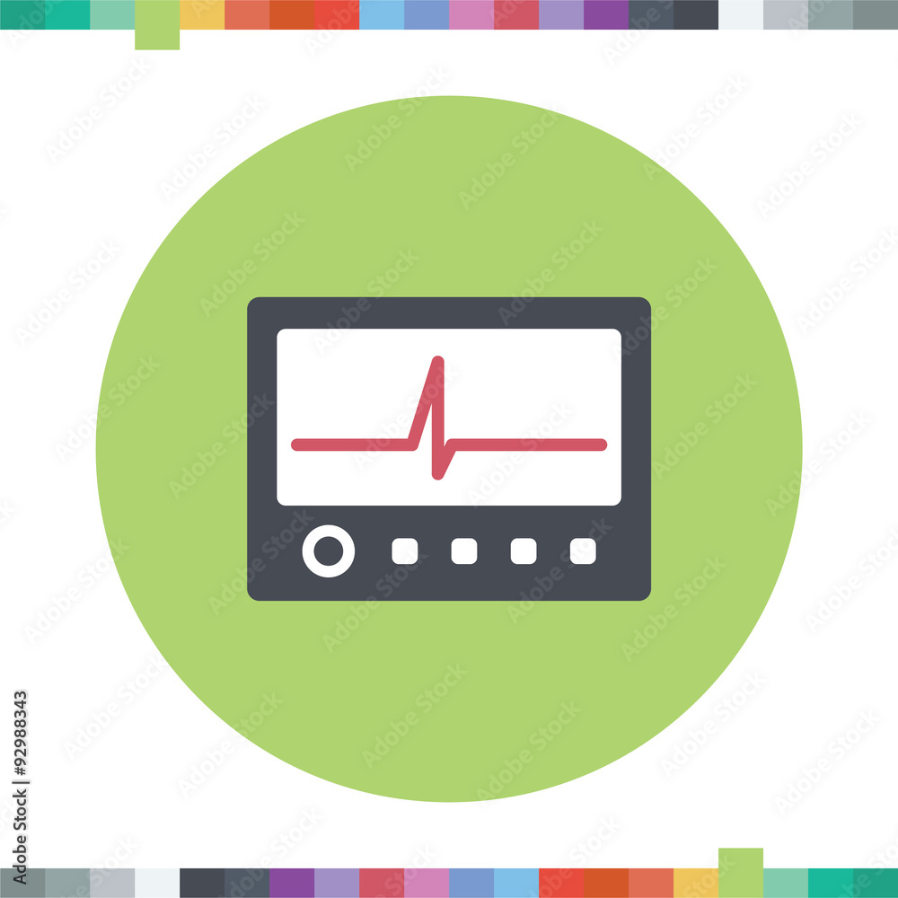 ECG icon. Stock Vector | Adobe Stock