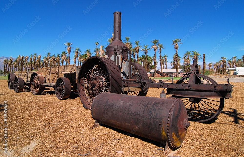 Mule Train / Old Mule pulled train in Death Valley Stock Photo | Adobe ...