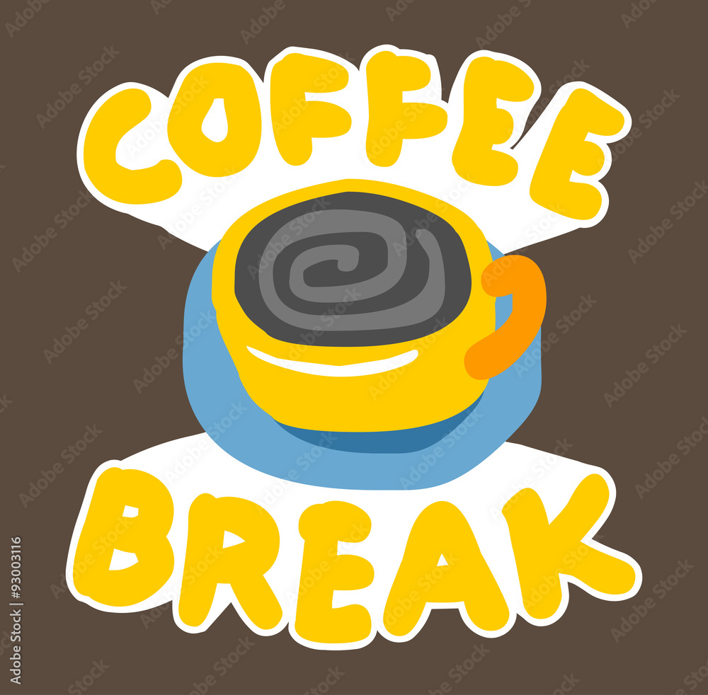 Coffee break symbol Stock Vector | Adobe Stock