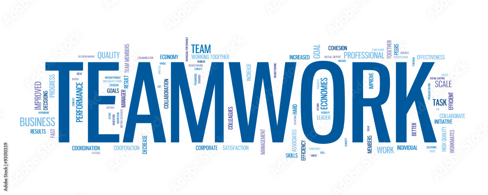 TEAMWORK Vector Tag Cloud Stock Vector | Adobe Stock