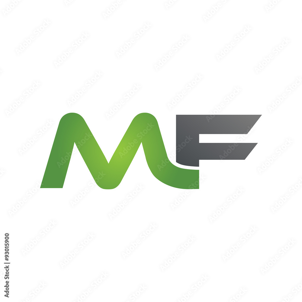 MF company linked letter logo green Stock Vector | Adobe Stock