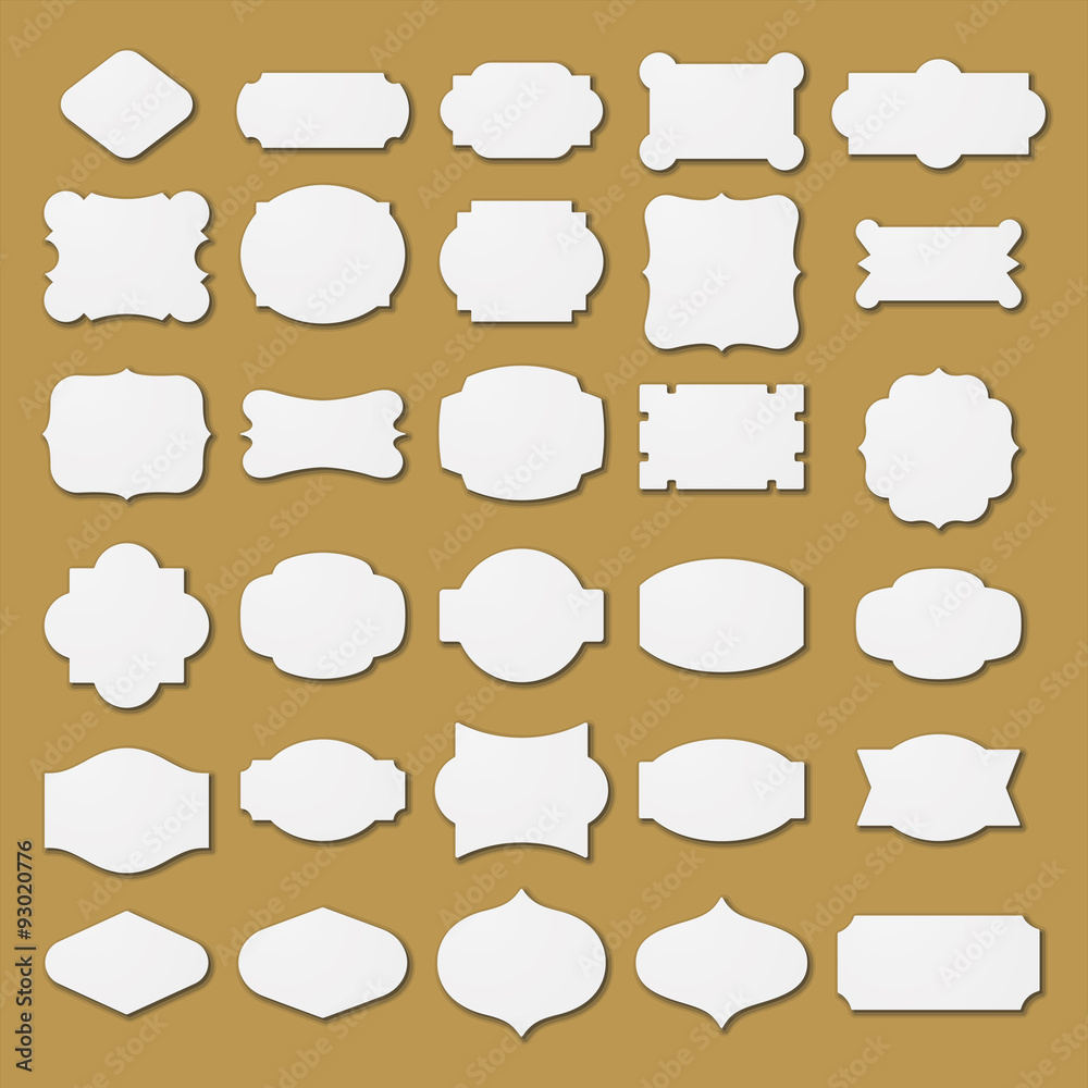 Basic labels & frame set Stock Vector | Adobe Stock