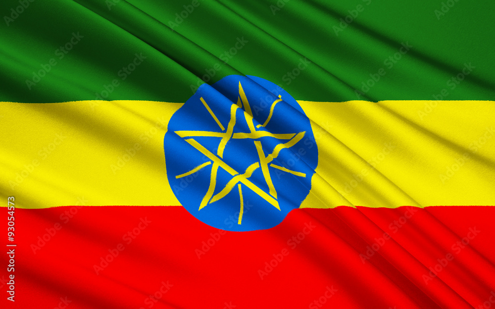 Flag of Ethiopia, Addis Ababa Stock Photo | Adobe Stock