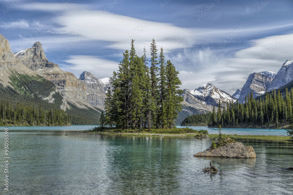Famous and iconic, Spirit Island in all her glory. wall mural wallpaper ...