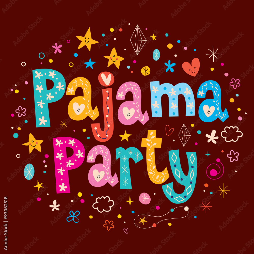 pajama party Stock Vector | Adobe Stock