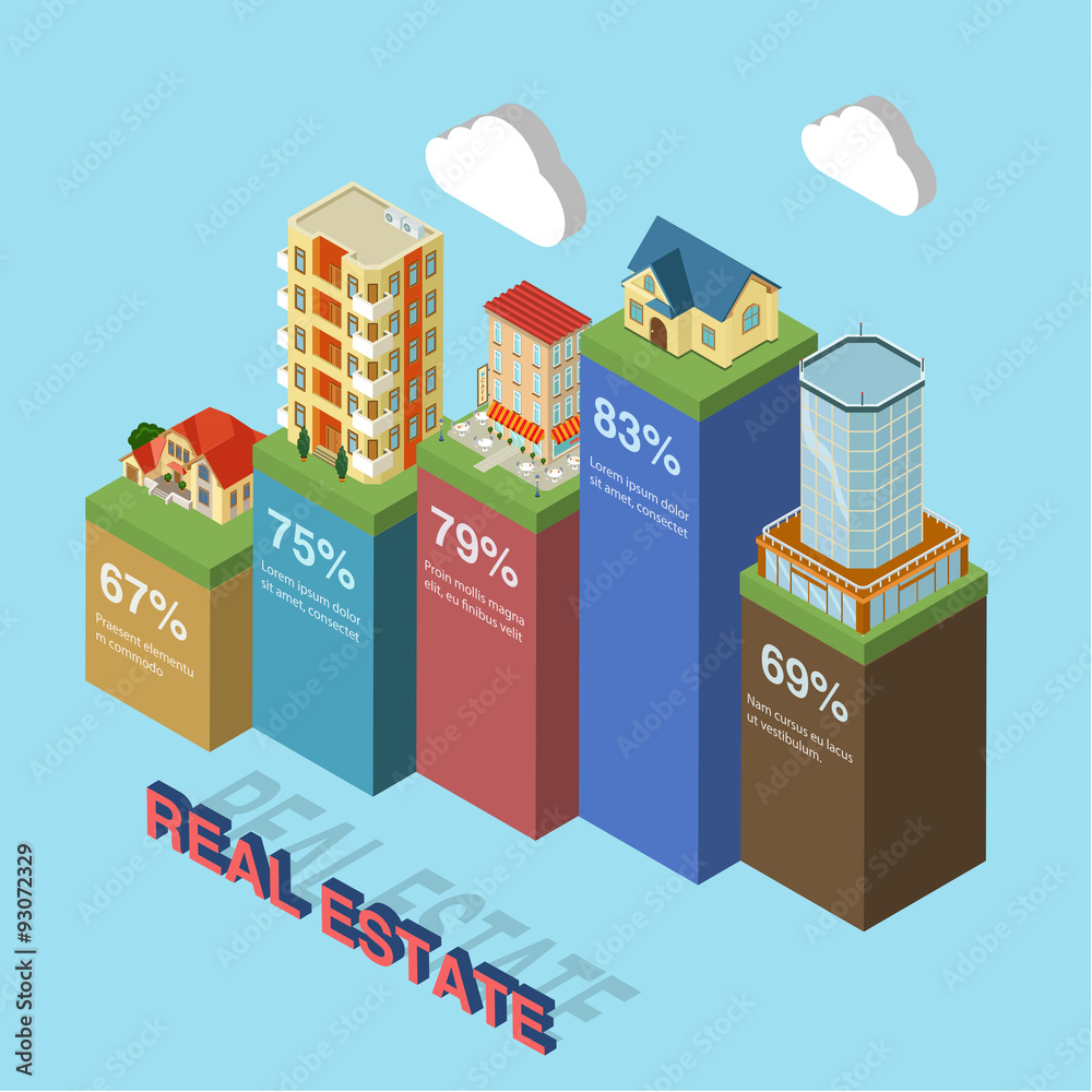 Real estate building diagram vector flat infographics Stock Vector ...