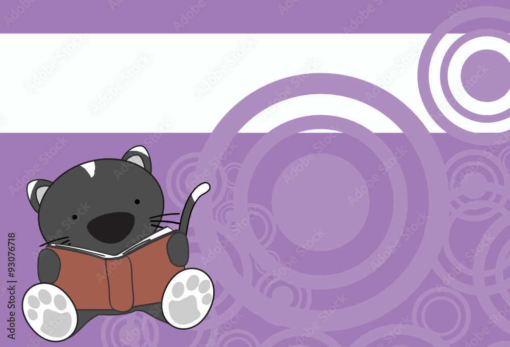 cute baby cat learning cartoon in vector format very easy to edit Stock ...