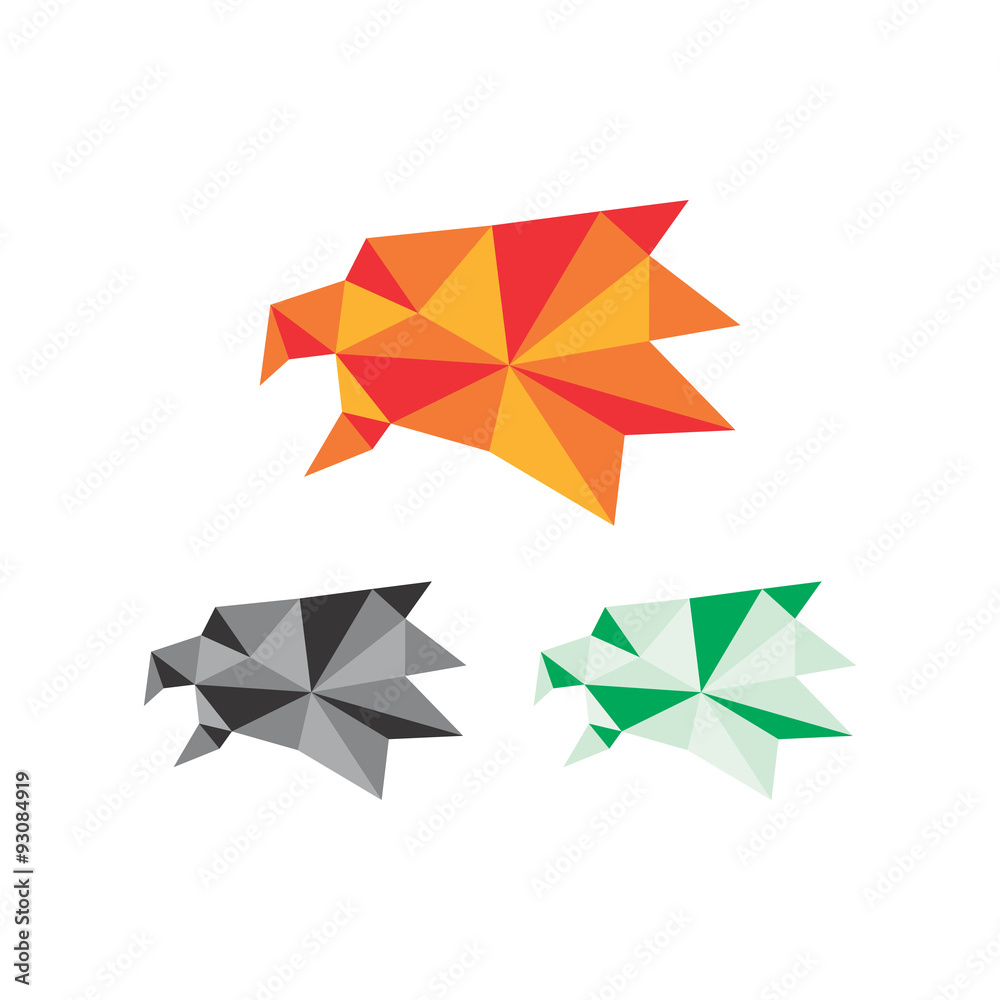 Eagle Logo Abstract, Polygon Eagle Stock Vector | Adobe Stock