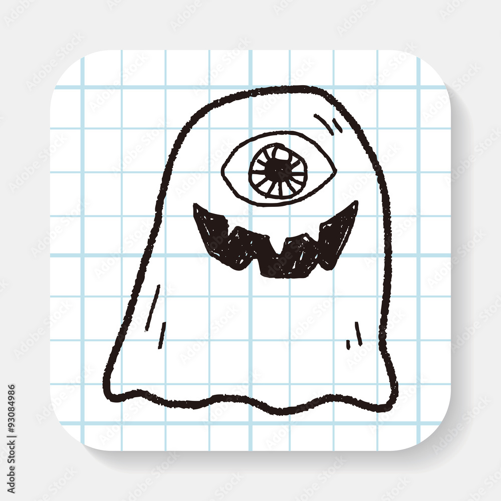ghost doodle Stock Vector | Adobe Stock