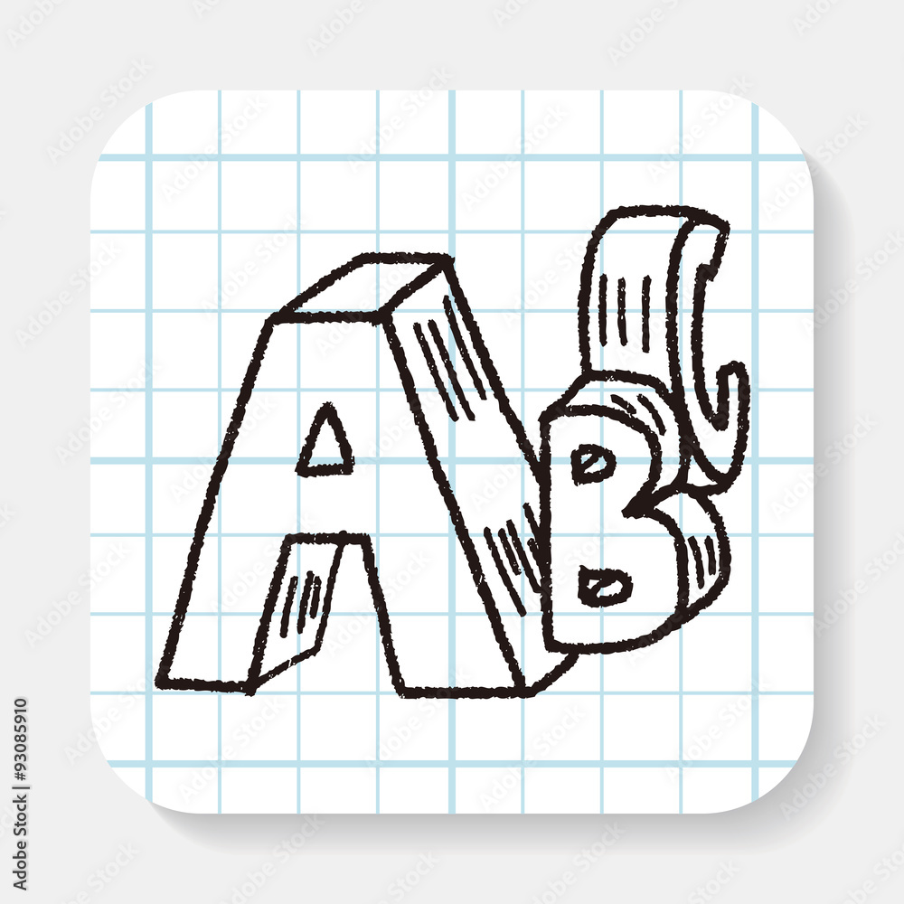 abc doodle Stock Vector | Adobe Stock