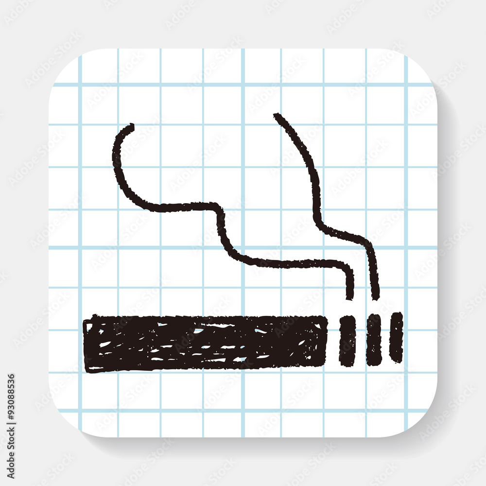 cigarette doodle Stock Vector | Adobe Stock
