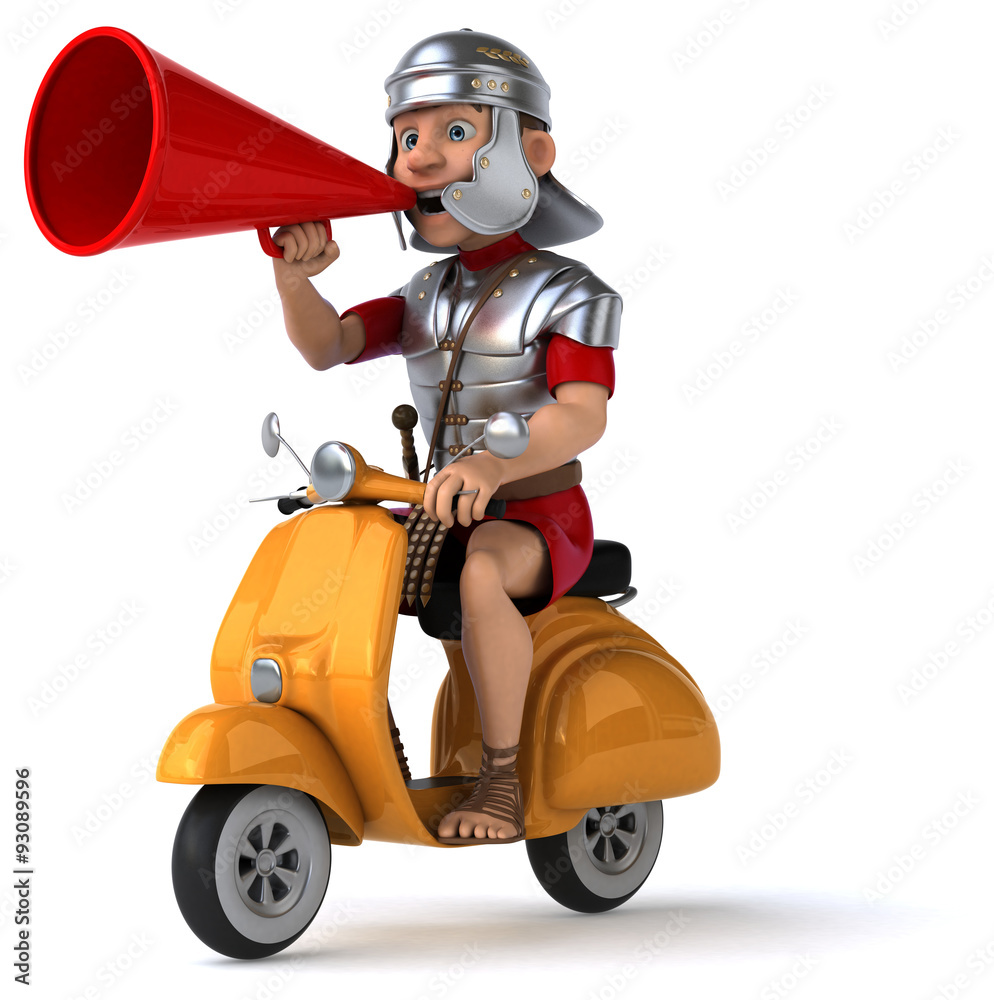 Fun roman soldier Stock Illustration | Adobe Stock