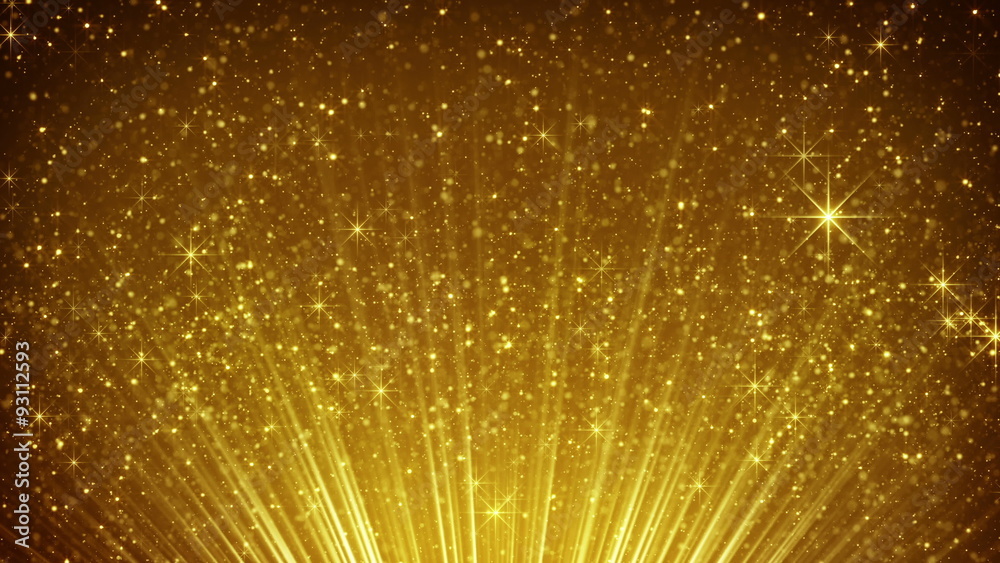 rising gold particles in light rays loopable 4k (4096x2304) Stock Video ...