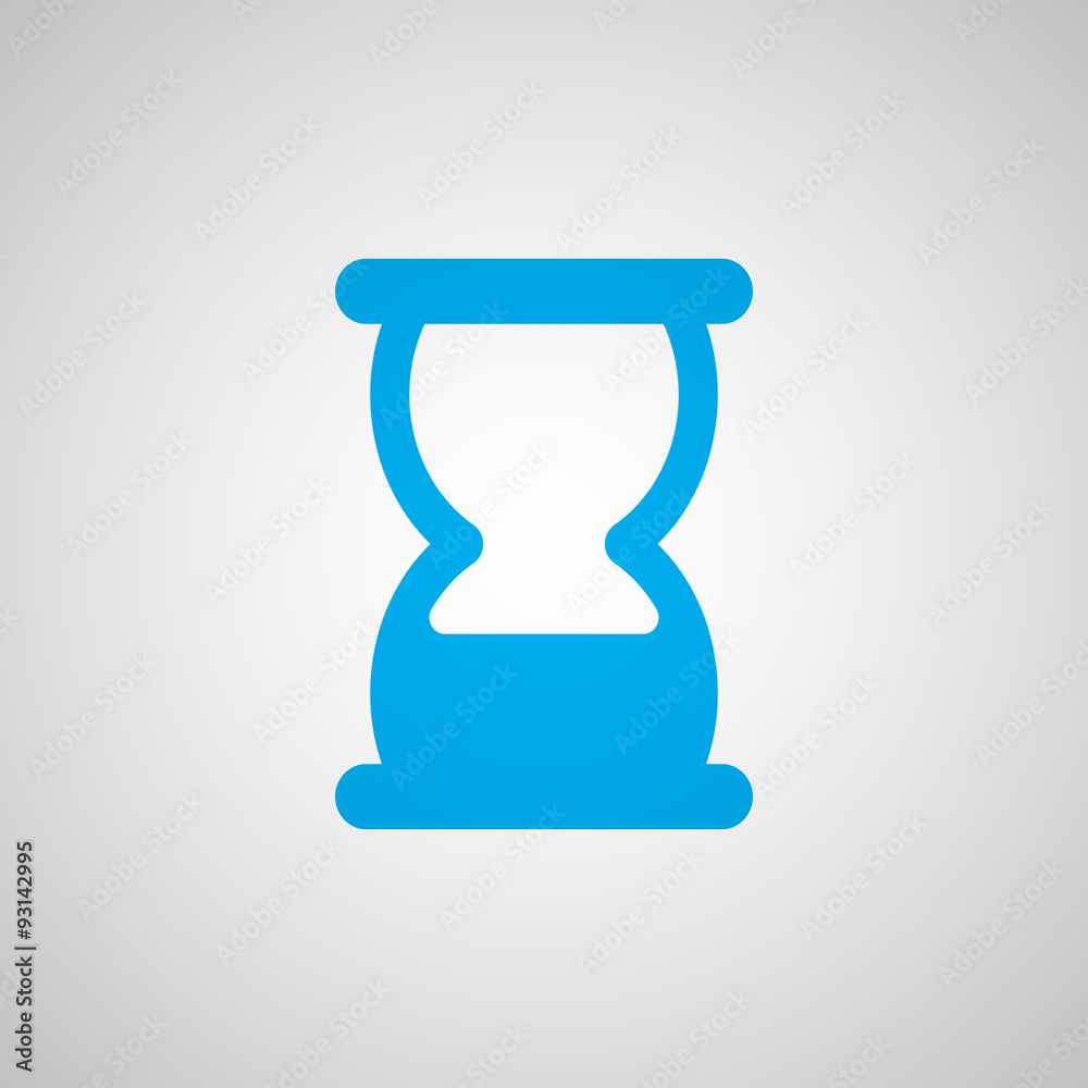 Flat blue Hourglass icon Stock Vector | Adobe Stock