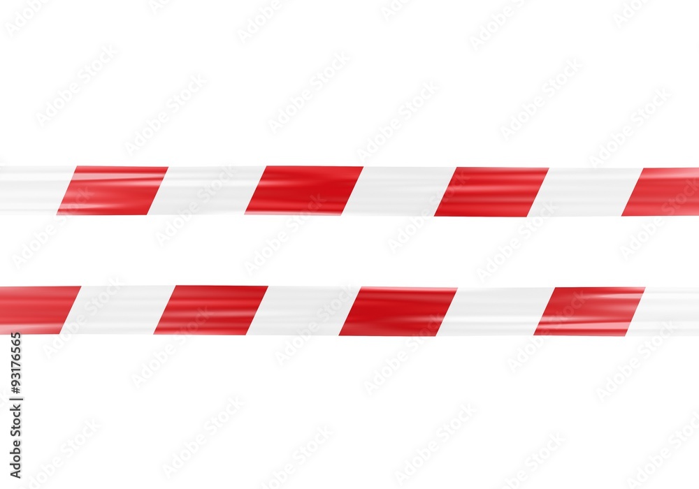 Absperrband gekreuzt rot weiss Stock-Illustration | Adobe Stock