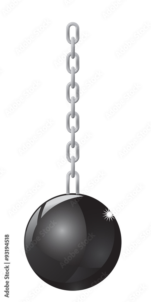 Hanging wrecking ball vector image Stock Illustration | Adobe Stock