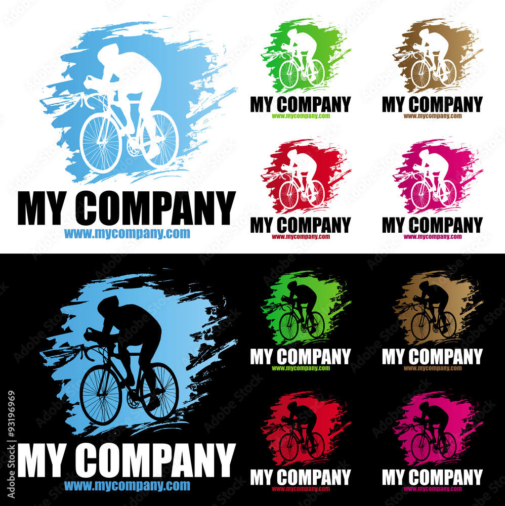 logo vélo course Stock Vector | Adobe Stock